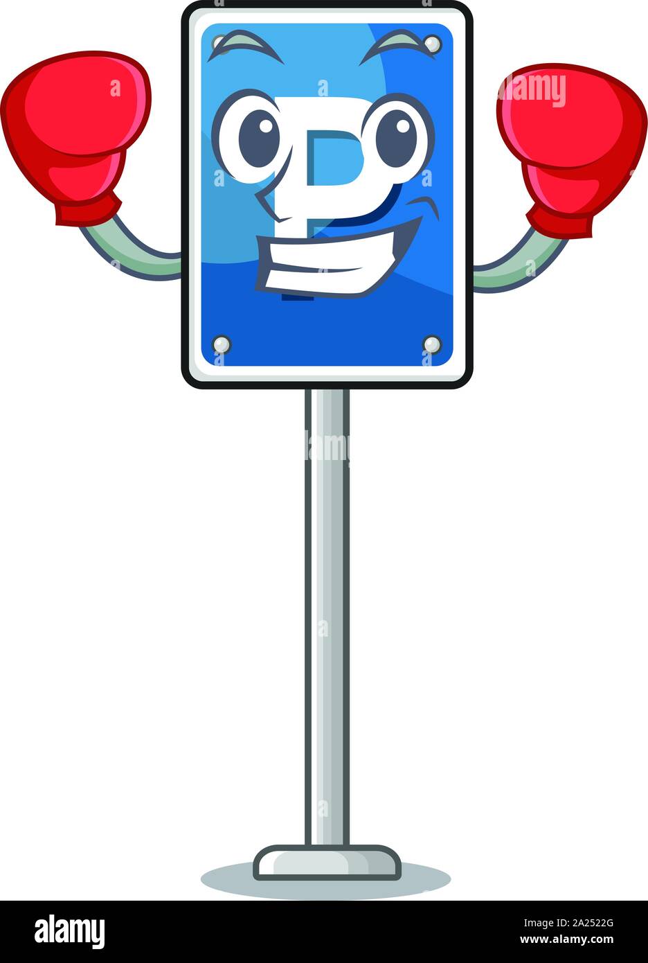 Boxing parking sign on a cartoon roadside Stock Vector Image & Art - Alamy