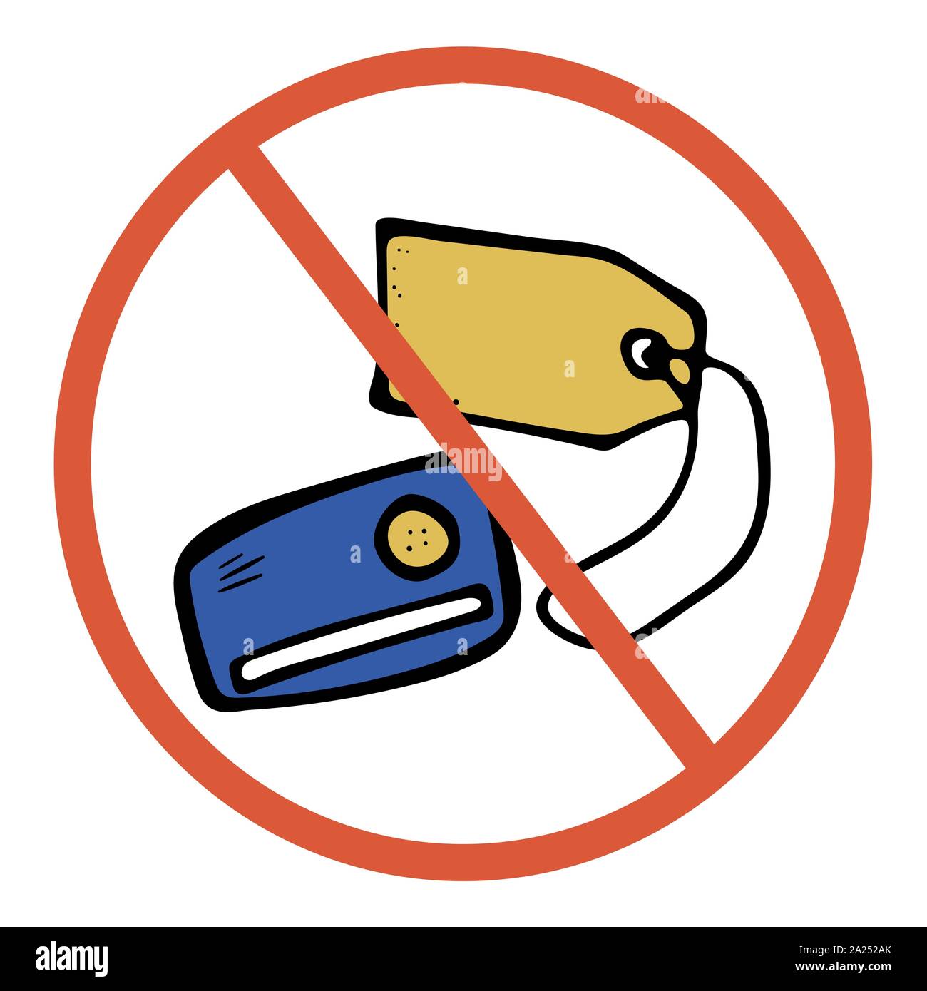 Buy nothing symbol. Forbiddance purchase sign. Vector illustration ...