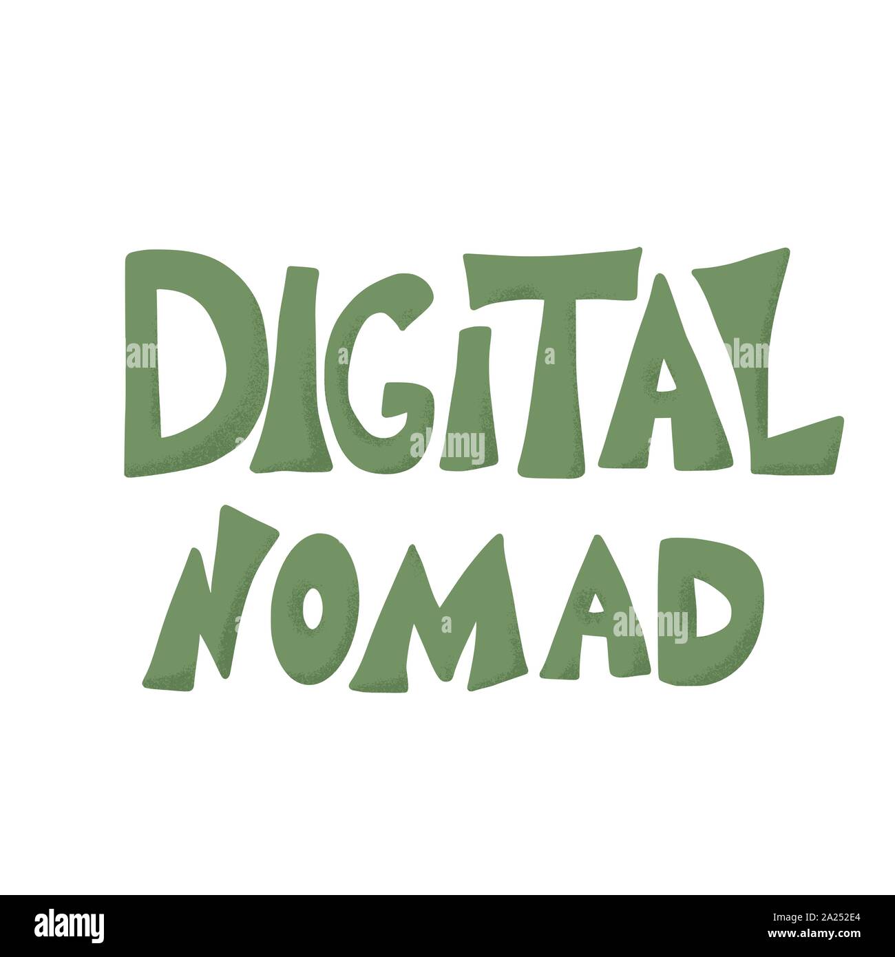 Digital nomad text emblem with decor. Feelance. Vector illustration ...