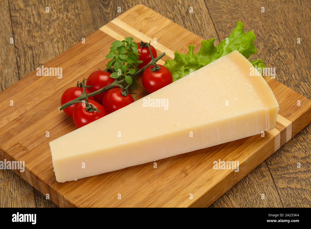 Italian traditional parmesan cheese triangle served salad Stock Photo ...