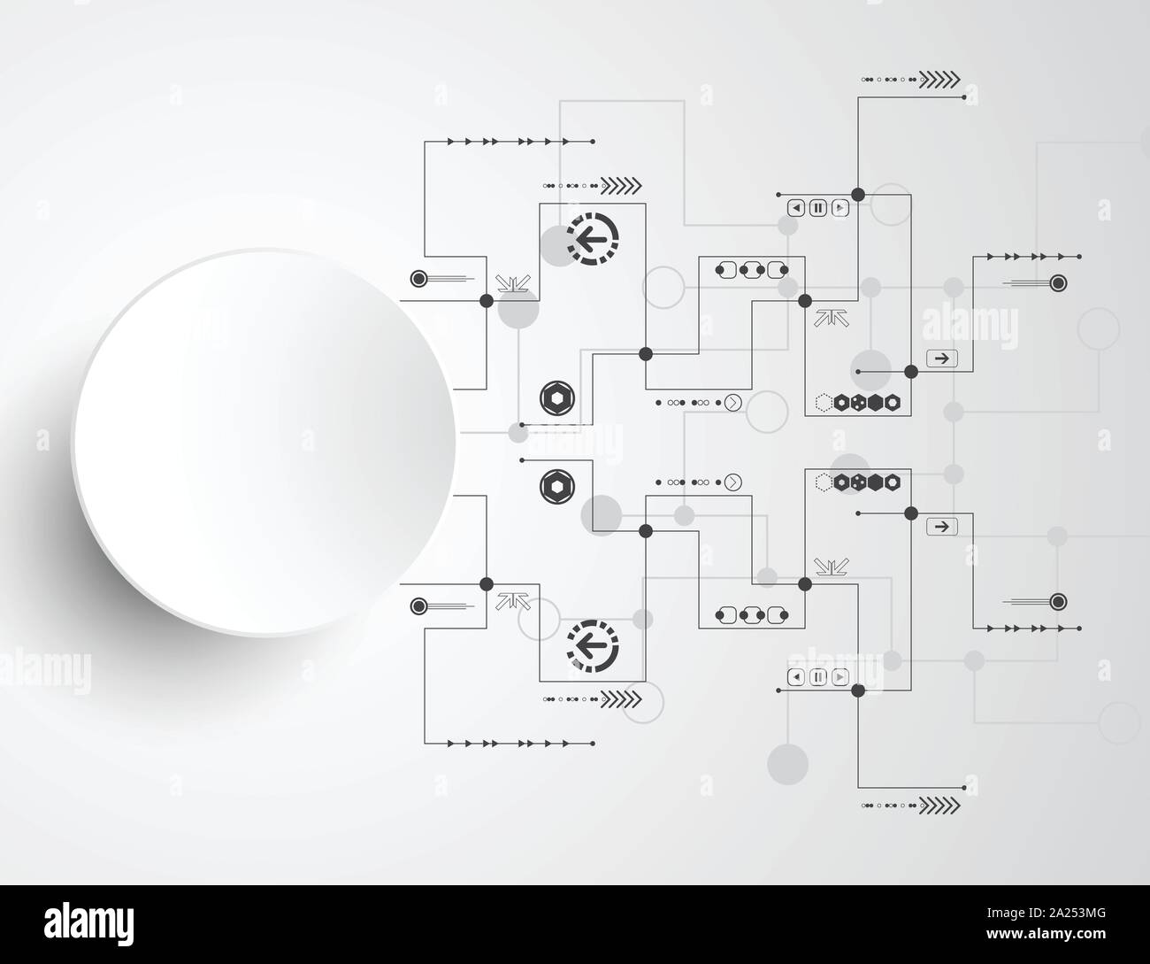Vector background in the concept of technology Stock Vector Image & Art ...