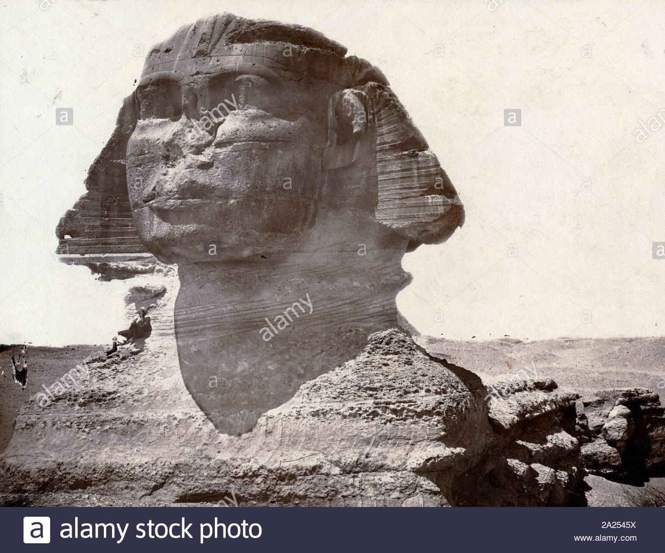 View of the Sphinx at Giza, Cairo, Egypt 1895-1910 Stock Photo - Alamy
