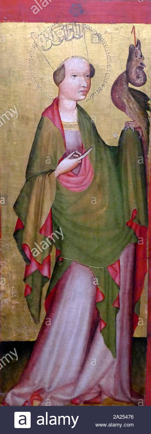 detail from the Canopy Altarpiece, Gdansk, Poland, 1430 AD. Wooden ...