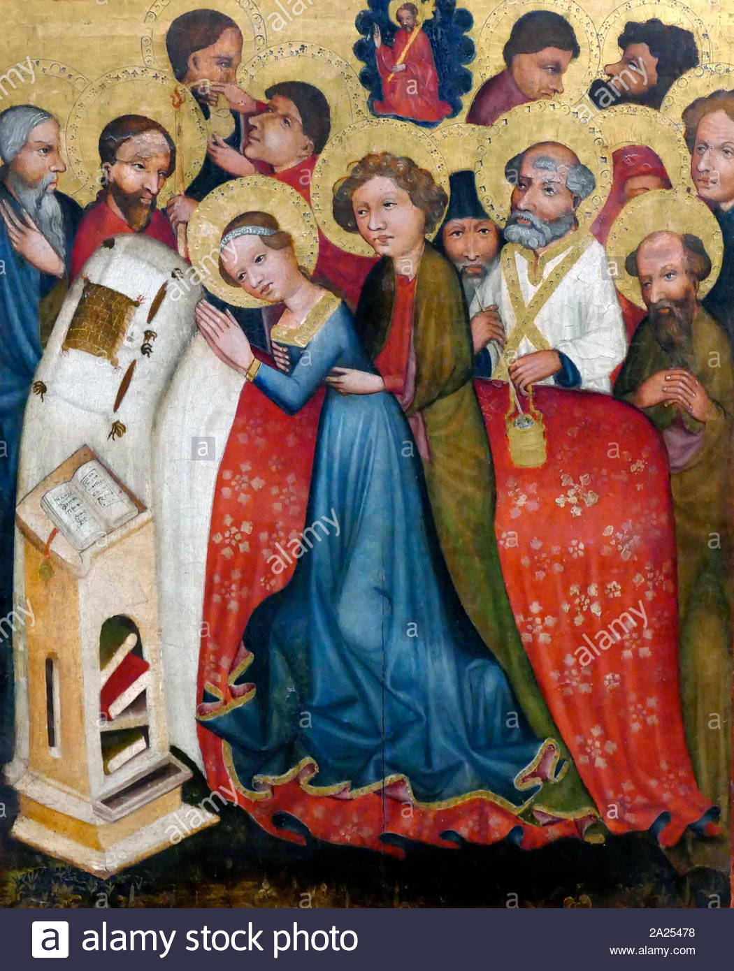 detail from the Canopy Altarpiece, Gdansk, Poland, 1430 AD. Wooden ...