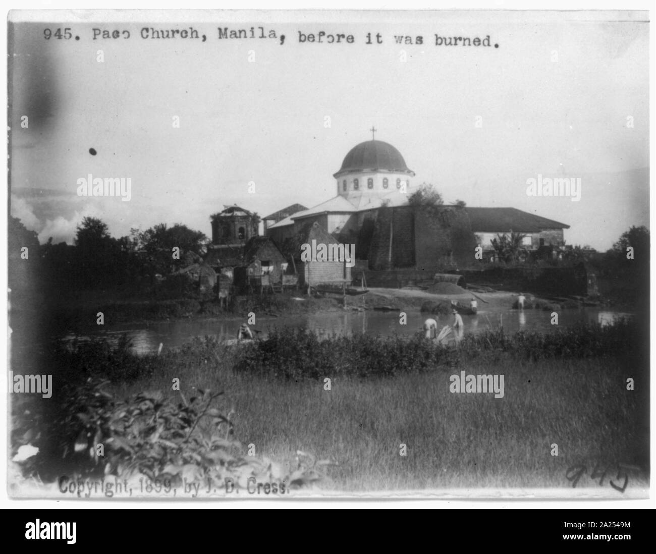 Philippine Islands: Paco Church, Manila, before it was burned Stock ...