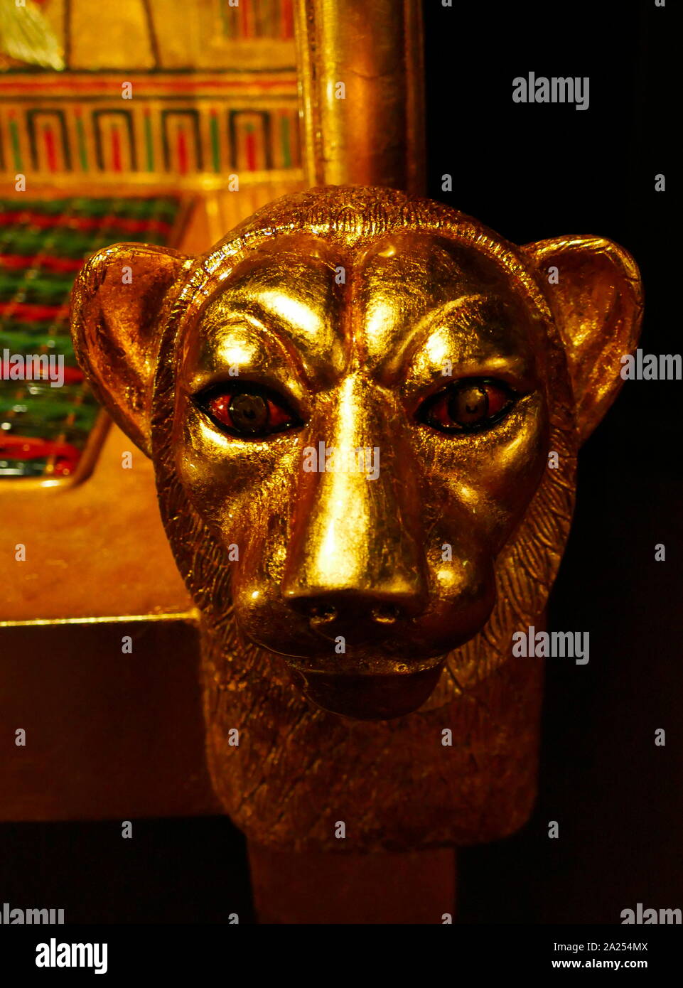 reconstruction of the Throne of the King, from the tomb of Tutankhamen ...