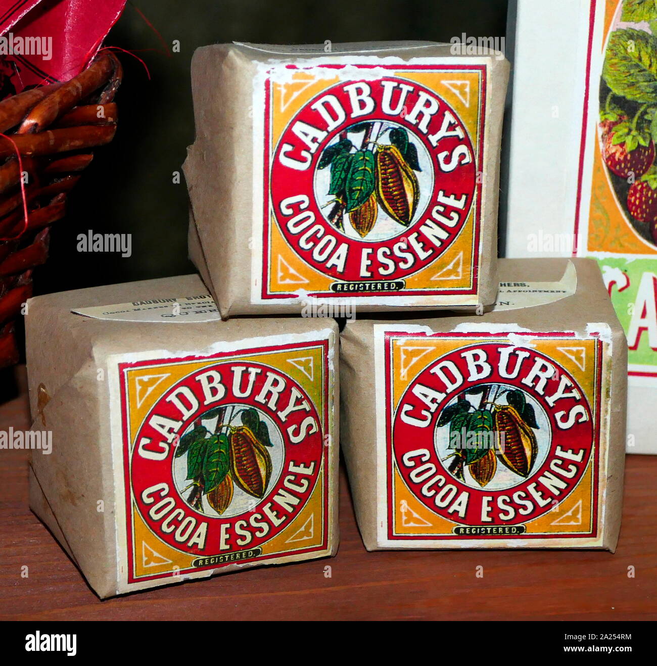 Vintage chocolate (Cocoa essence) produced by Cadbury's in Birmingham ...