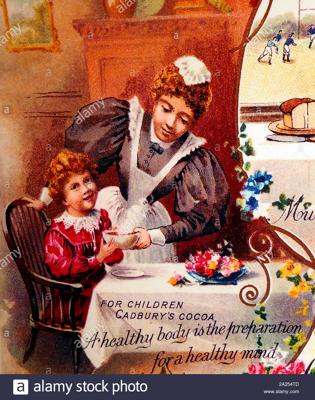 Advert for the health benefits of children drinking Cadbury's cocoa ...