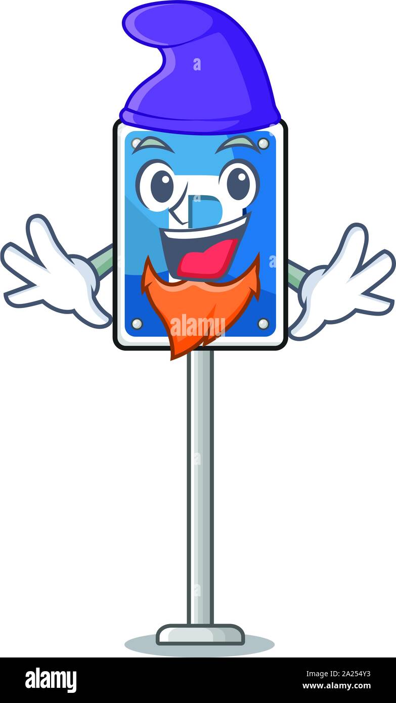 Elf parking sign on a cartoon roadside Stock Vector Image & Art - Alamy
