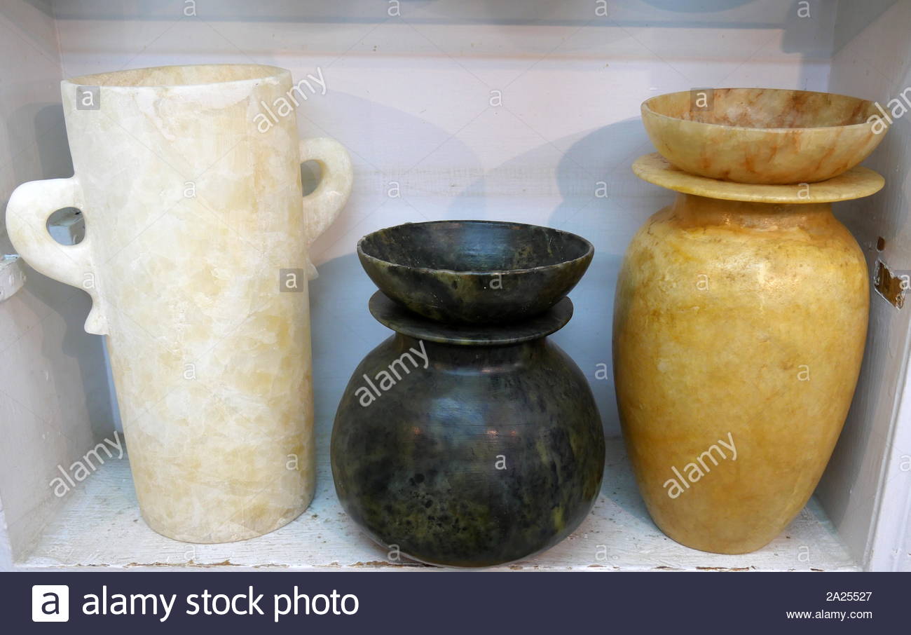 Alabaster objects made from, "Egyptian alabaster", have a translucent ...