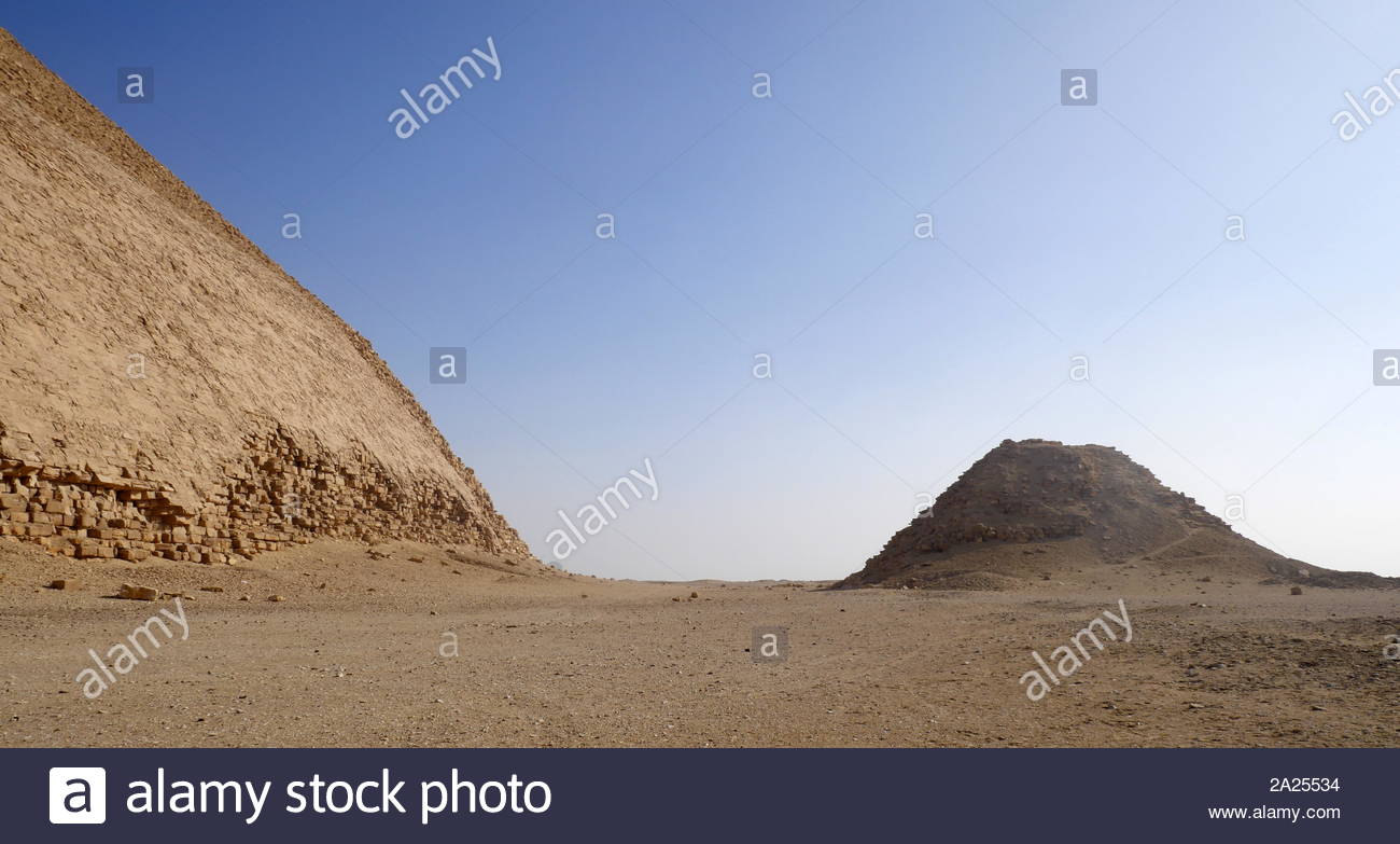 The Bent Pyramid and the Satellite Pyramid are ancient Egyptian ...