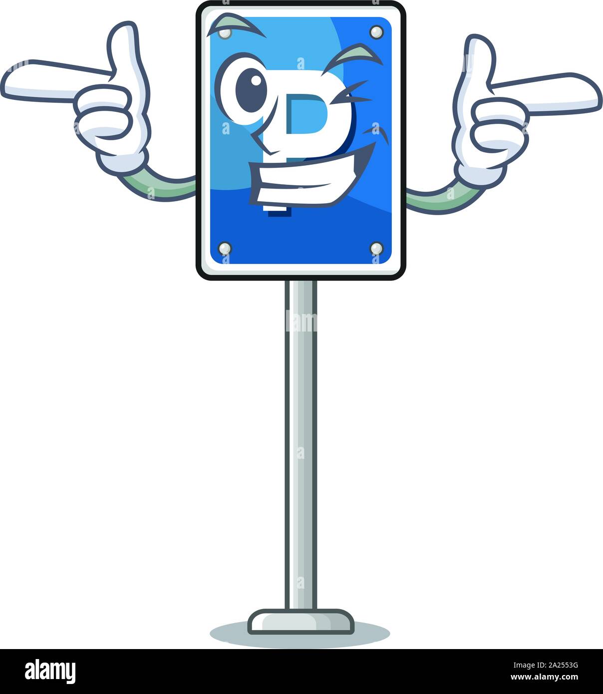 Wink toy parking sign on character table Stock Vector Image & Art - Alamy