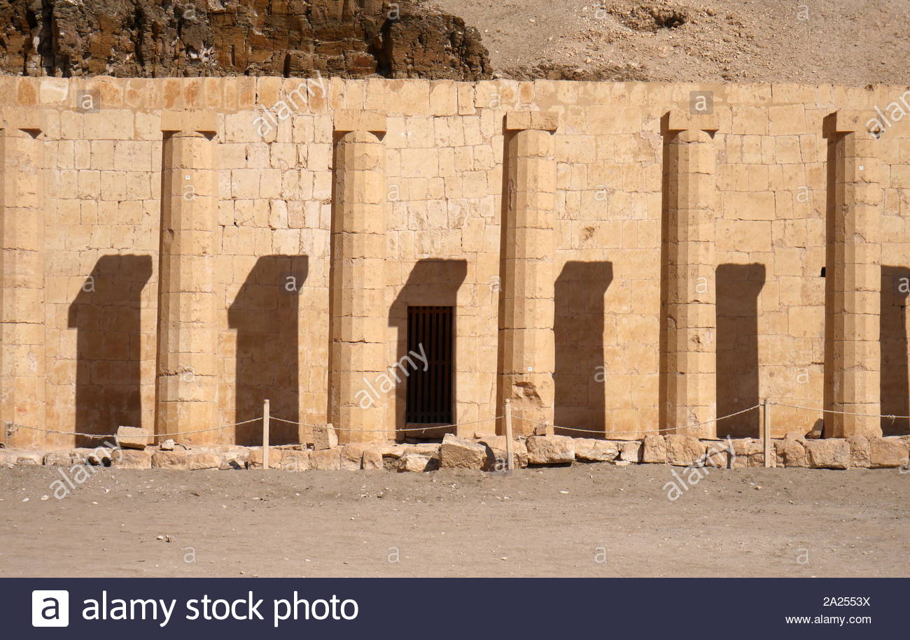 Deir el-Bahari, mortuary temple and tomb, near Luxor, Egypt. During the ...