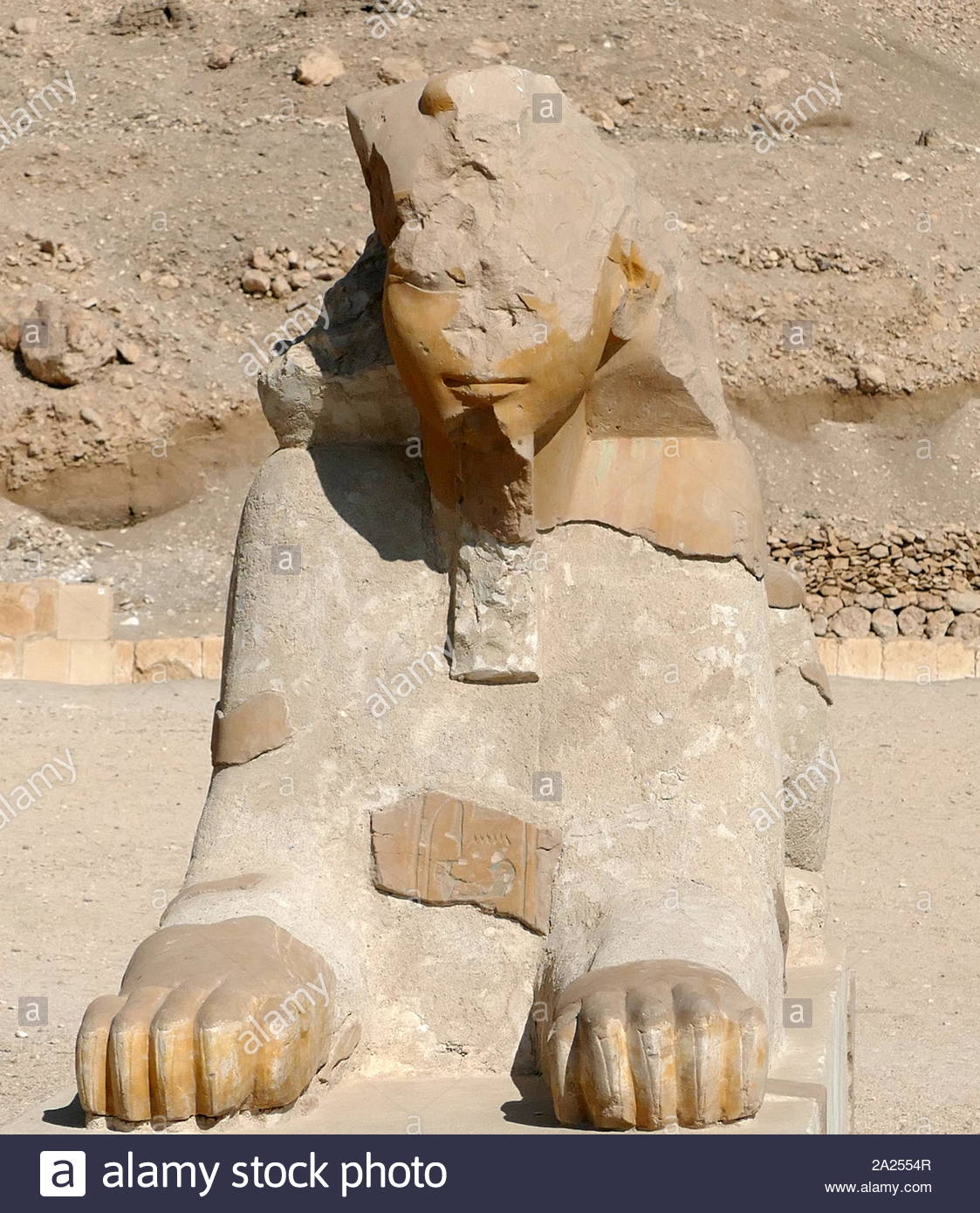 Hatshepsut "New Sphinx" at Deir el Bahri, mortuary temple and tomb ...
