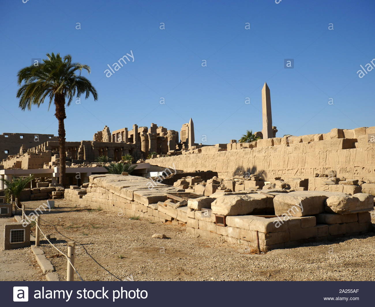 obelisk at Karnak Temple Complex, in Luxor, Egypt. Construction at the ...