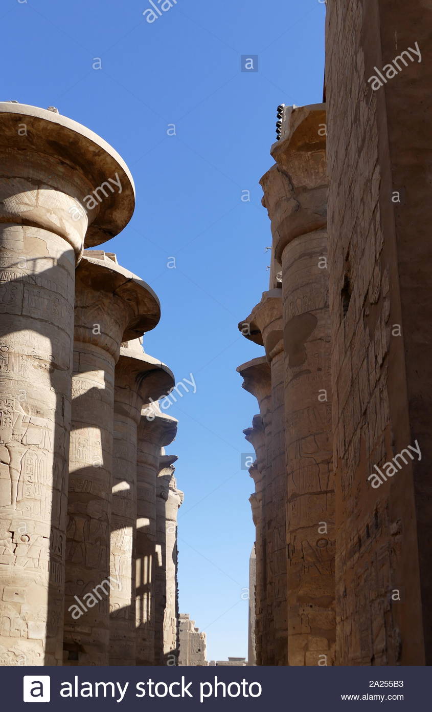 Hypostyle Hall at the Karnak Temple Complex, in Luxor, Egypt ...