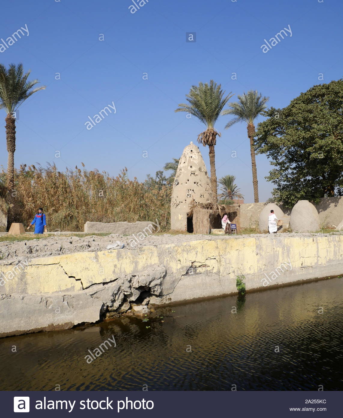 Replica of an ancient Egyptian dovecote, used to house pigeons or doves ...