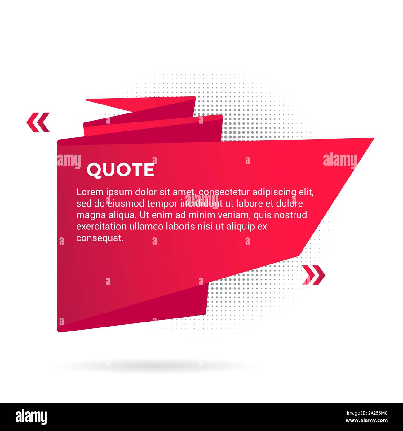 Big ribbon with quote text space vector illustration isolated on white ...