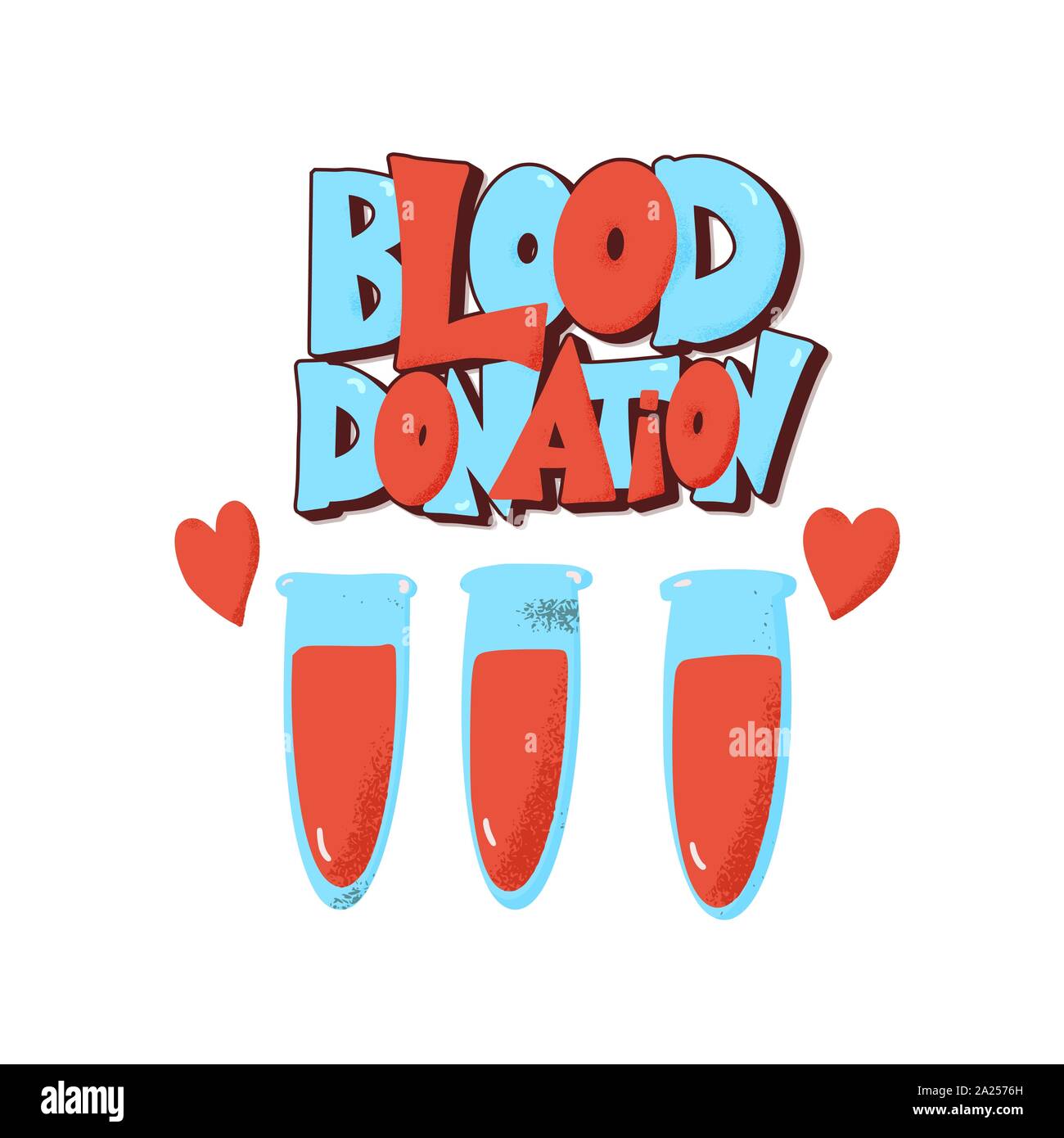 Blood donation emblem. Vector color illustration Stock Vector Image ...