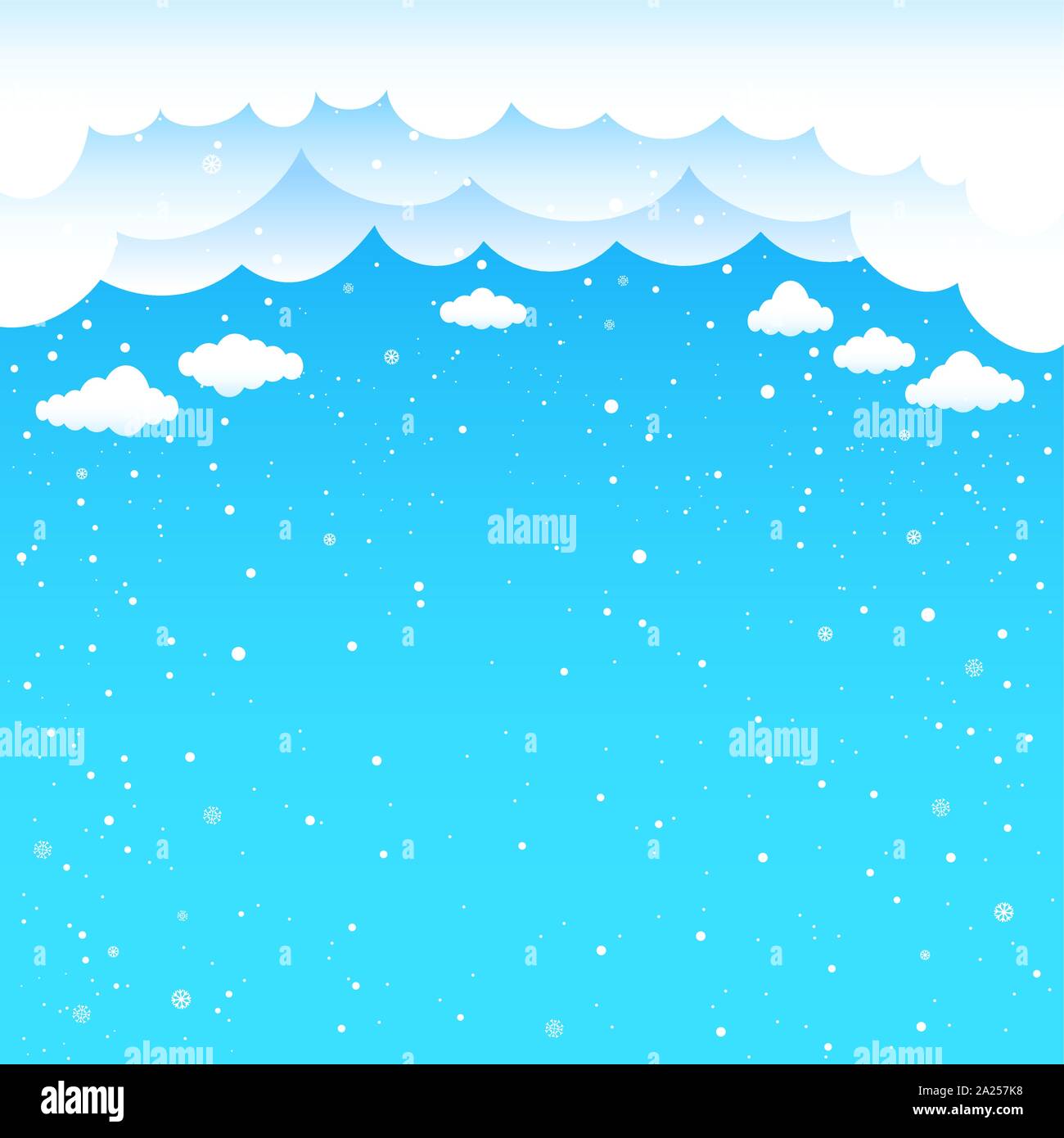 cartoon sky clouds and falling little snow Stock Vector Image & Art - Alamy