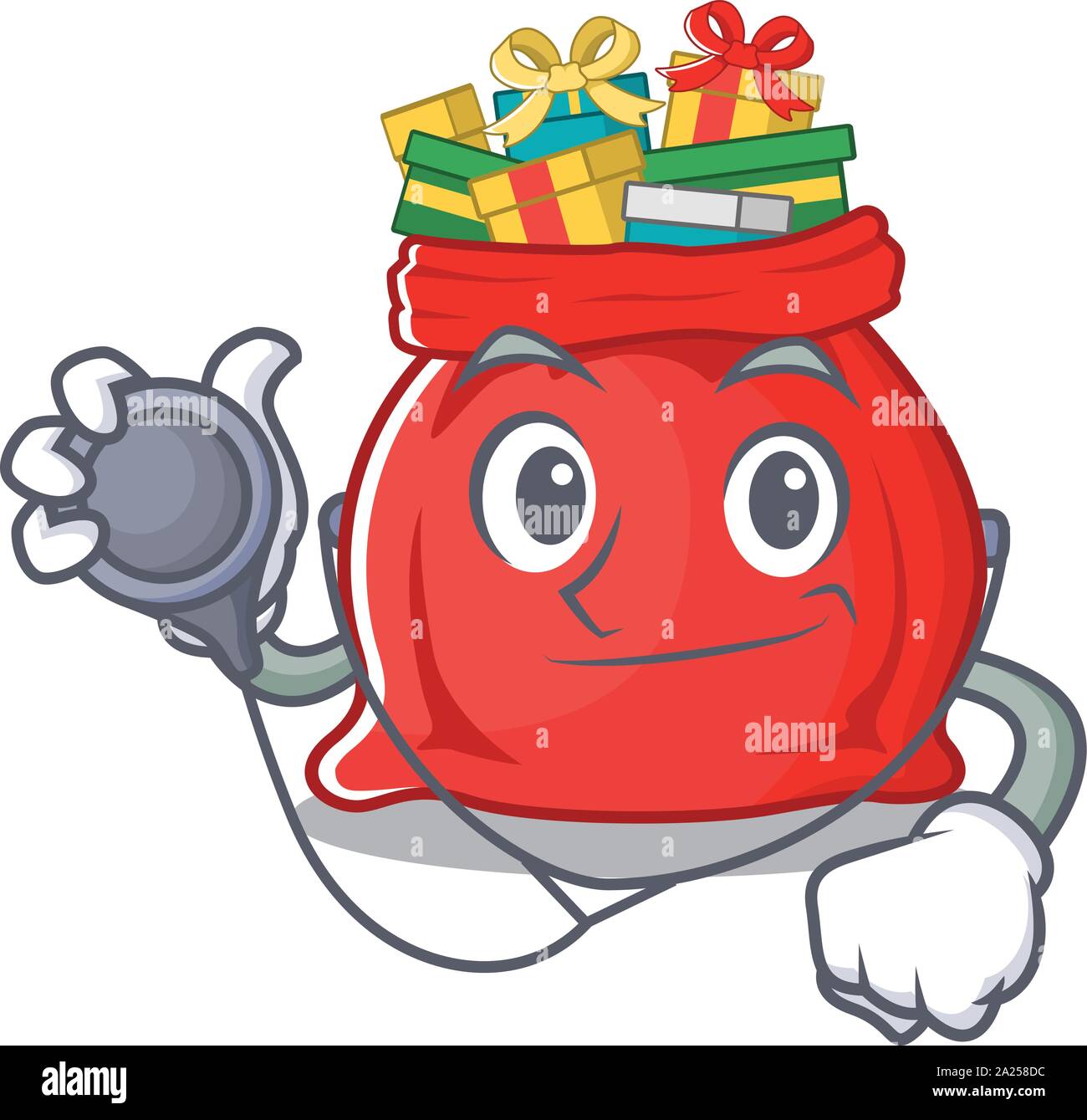 Doctor santa claus bag on a cartoon Stock Vector Image & Art - Alamy