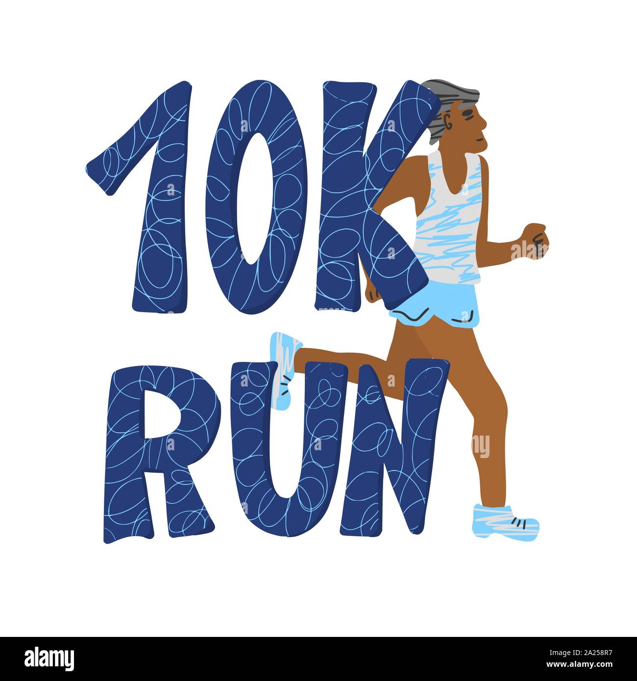 Runner 10k sign Stock Vector Images - Alamy