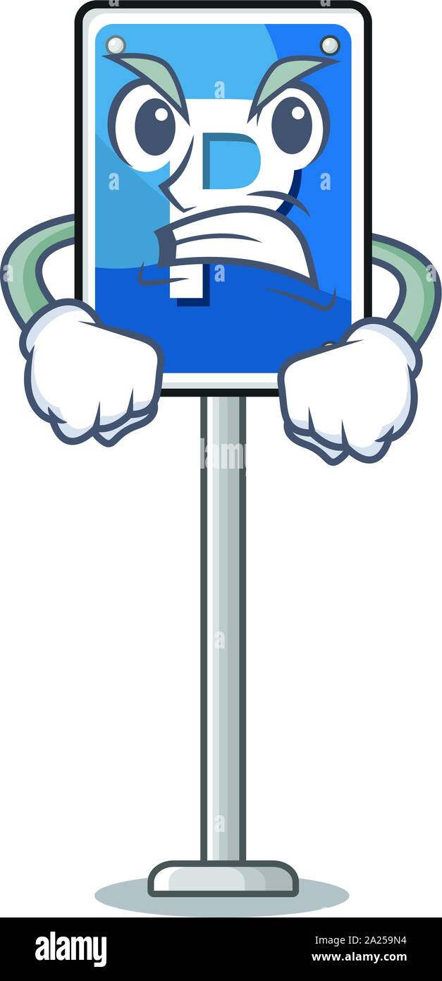 Angry parking sign cartoon isolated the mascot Stock Vector Image & Art ...