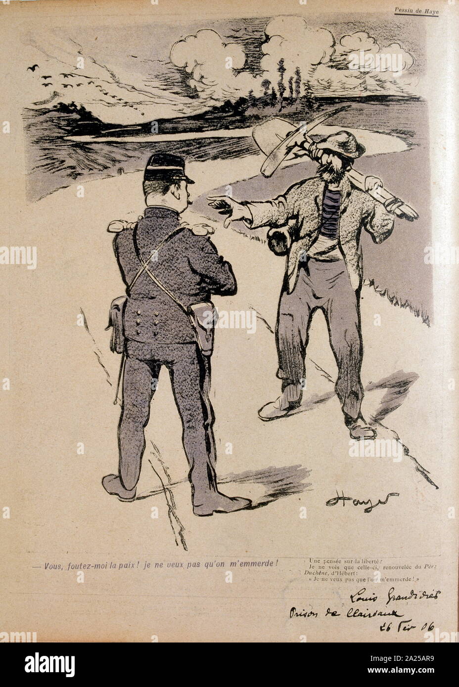 Cartoon challenge facing liberty in france hi-res stock photography and ...