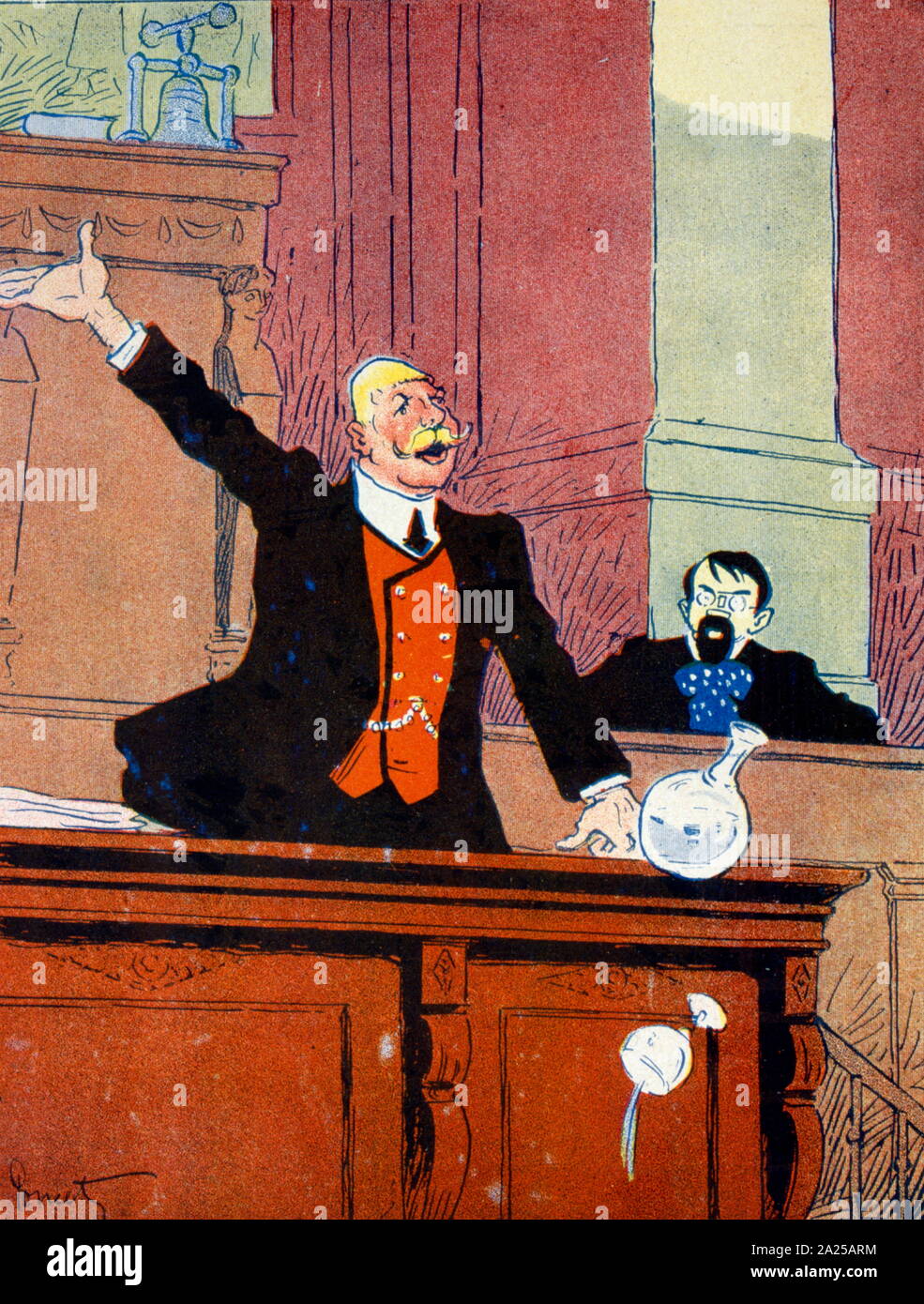 cartoon depicting challenges facing politics in France, 1908 Stock ...