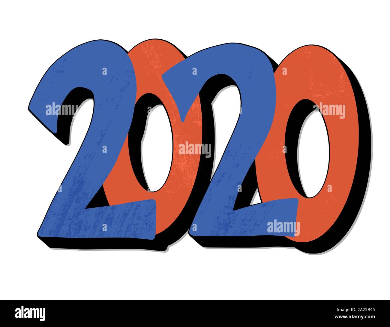 2020 number. New year sign. Holiday symbol. Vector illustration Stock ...