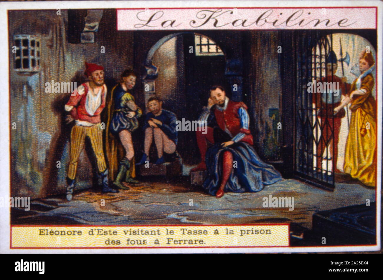 Eleonora d'Este, visits Tasso in the Hospital of St. Anna at Ferrara ...