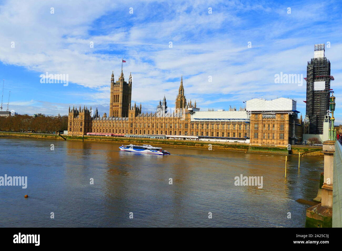 The British Houses of Parliament; Palace of Westminster, London Stock ...