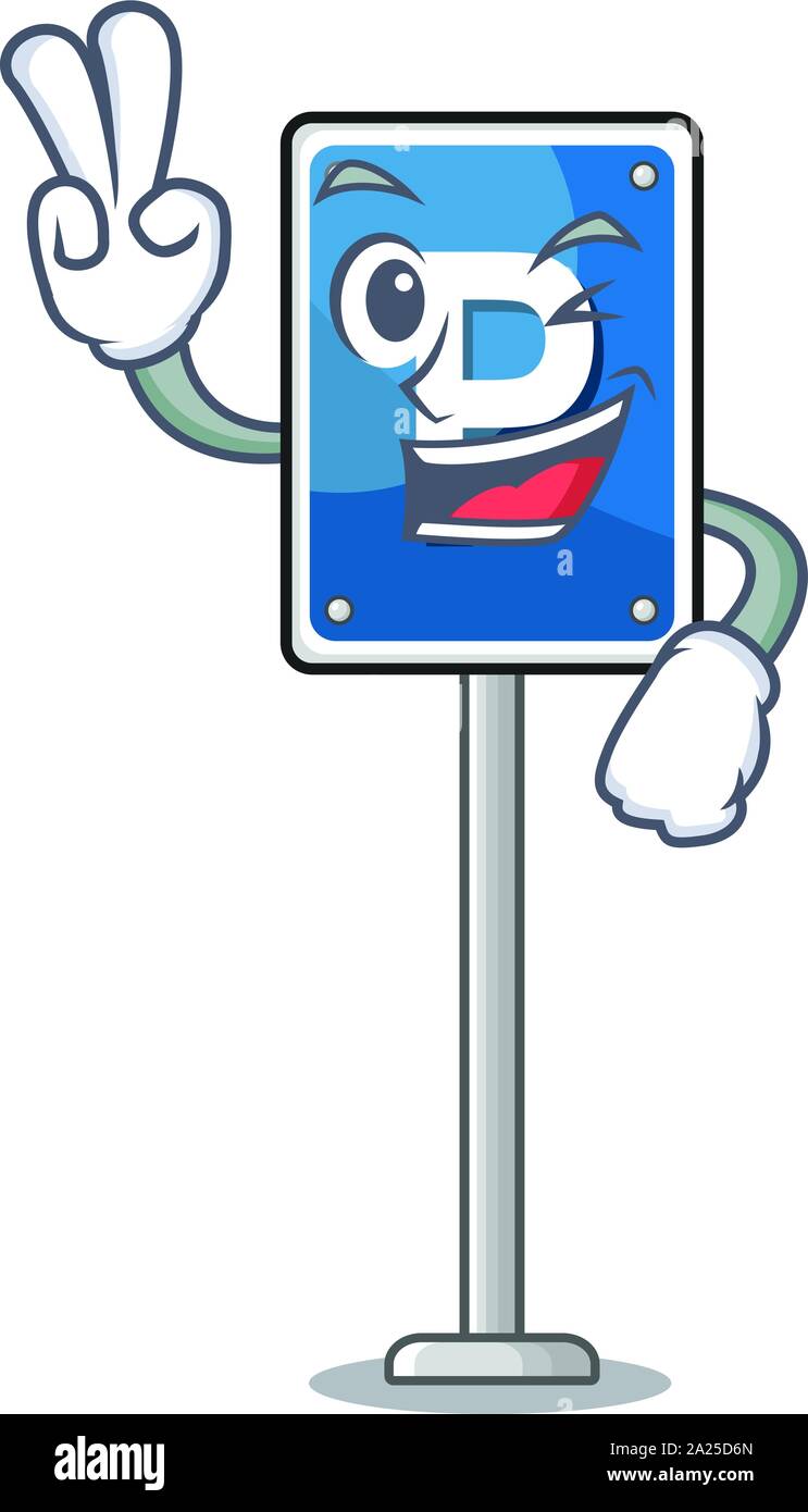 Two finger toy parking sign on character table Stock Vector Image & Art ...