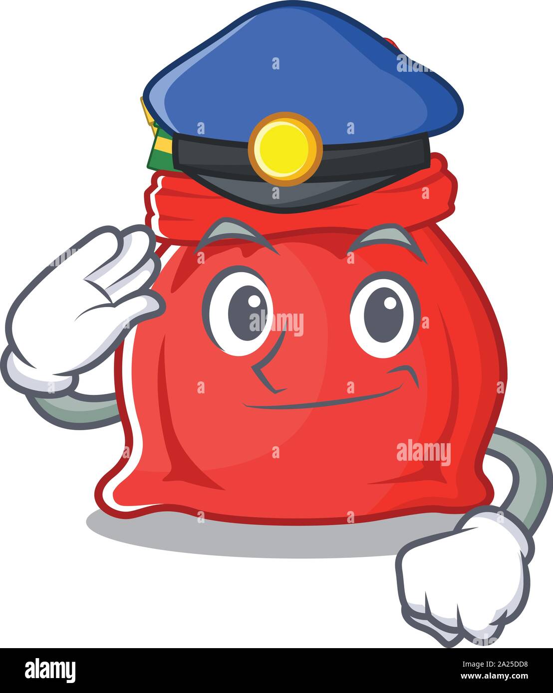Police santa claus bag on a cartoon Stock Vector Image & Art - Alamy