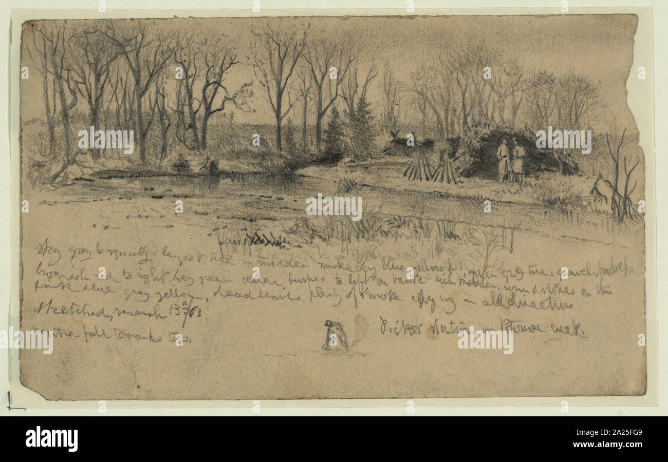 Picket station on Potomac Creek Stock Photo - Alamy