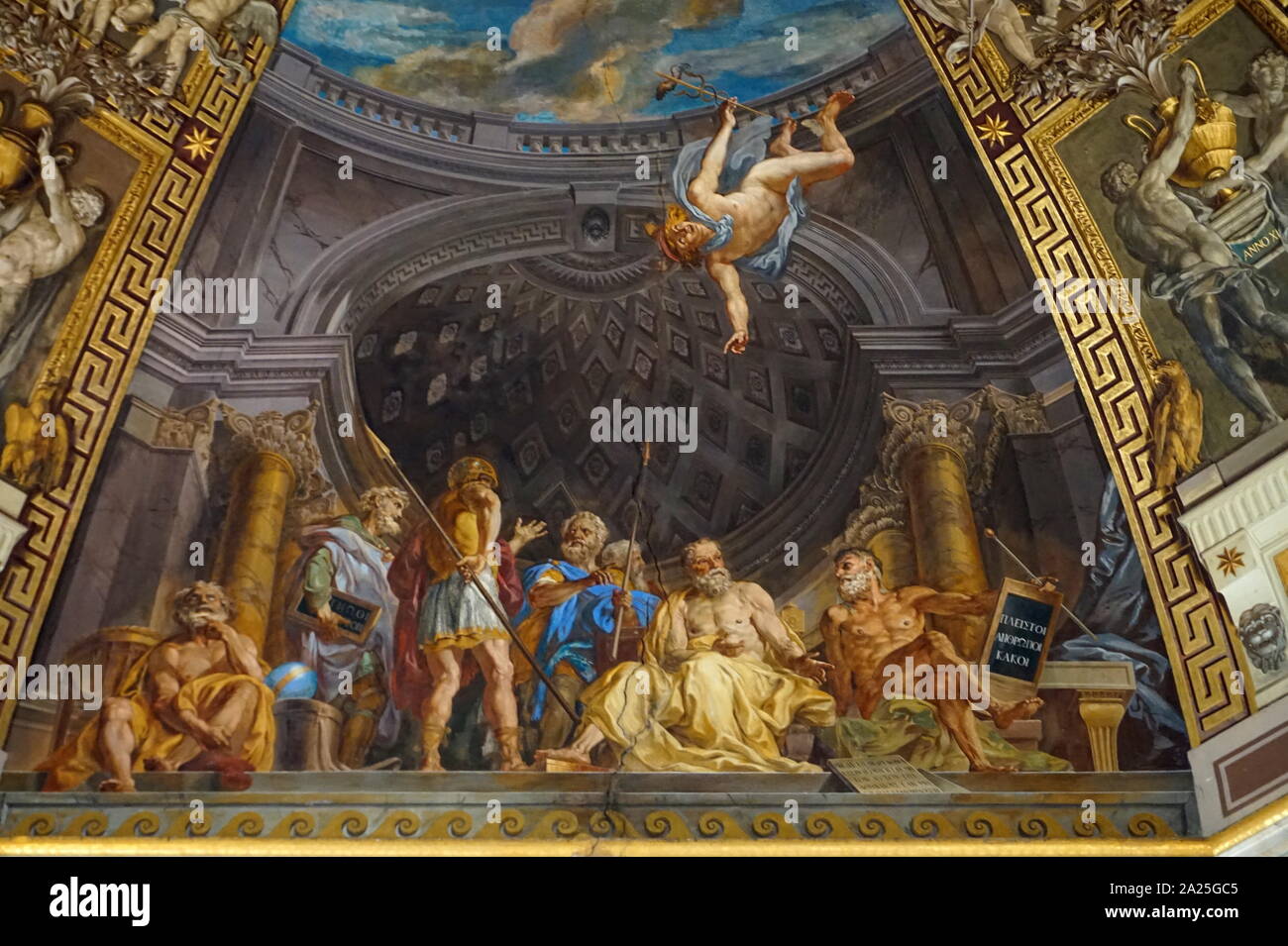 Decorative painting from inside the Vatican, Rome, Italy Stock Photo ...