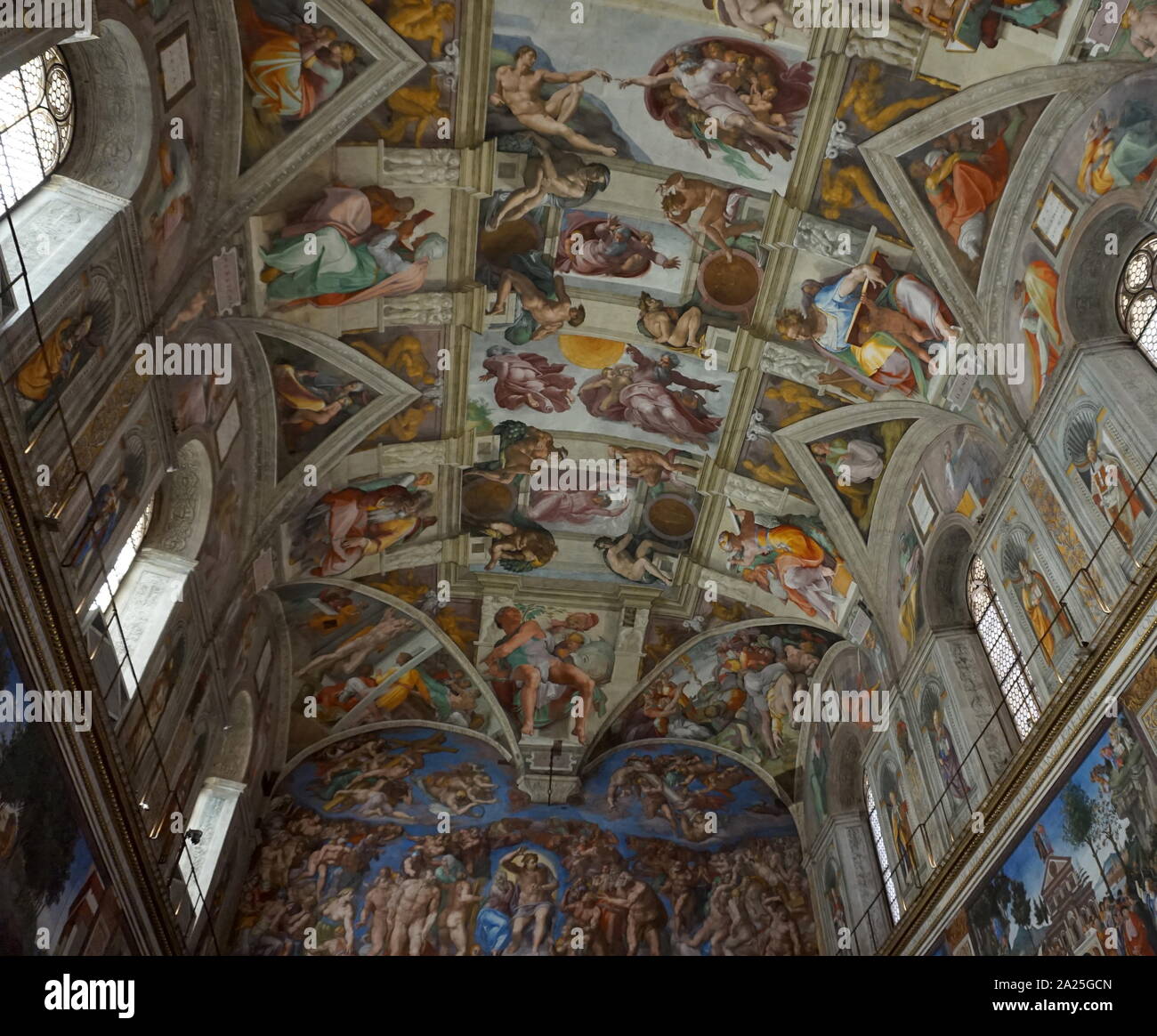Painted scenes from the Sistine Chapel by Michelangelo. Michelangelo di ...