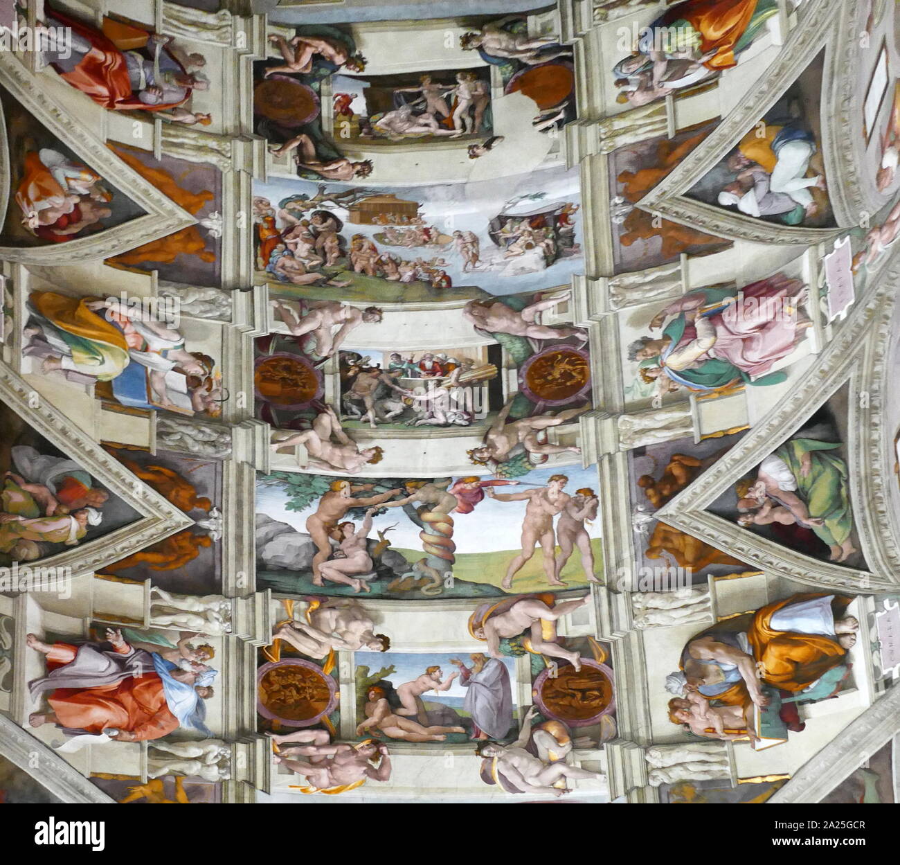 Painted scenes from the Sistine Chapel by Michelangelo. Michelangelo di ...