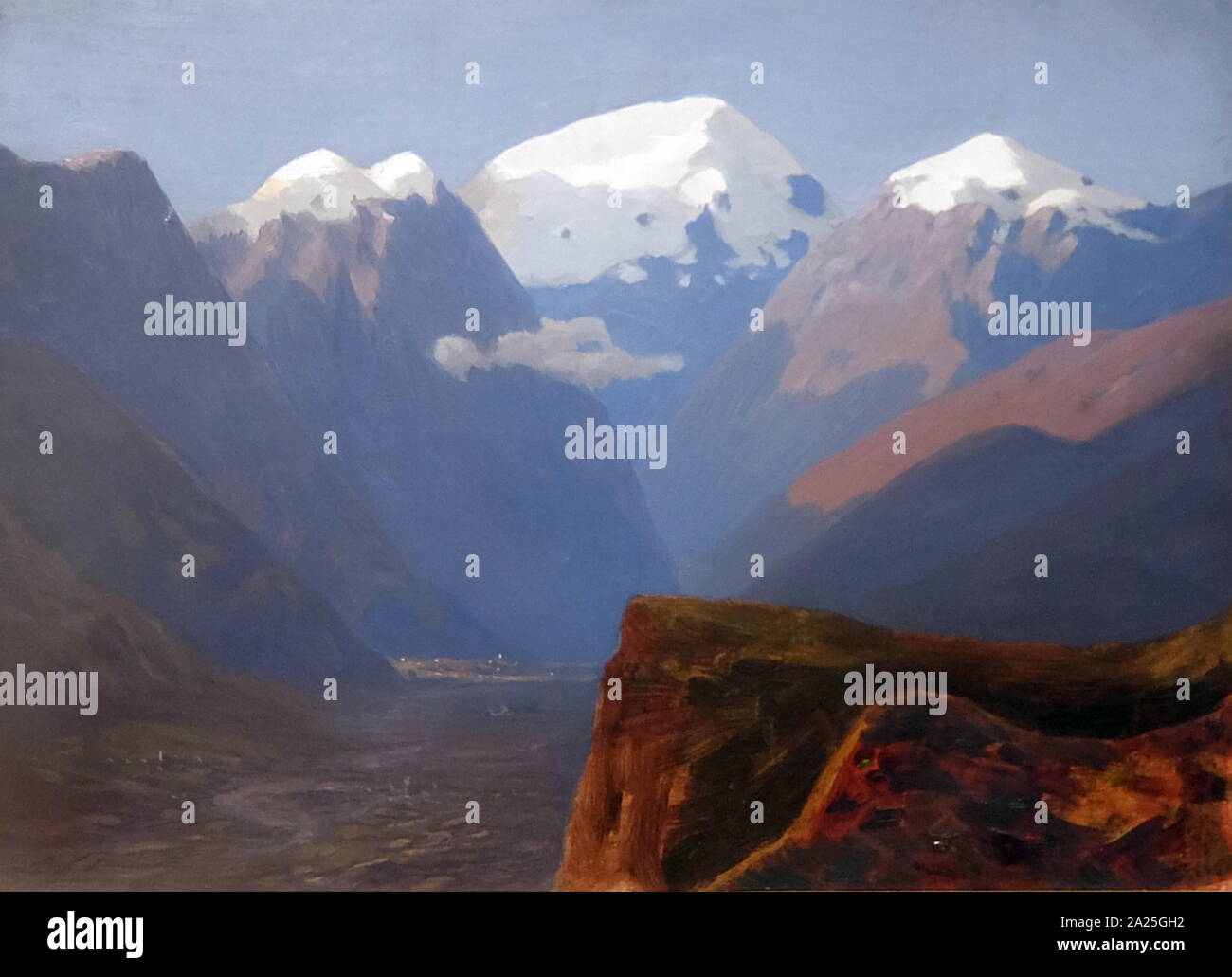 Mountain oil painting hi-res stock photography and images - Alamy
