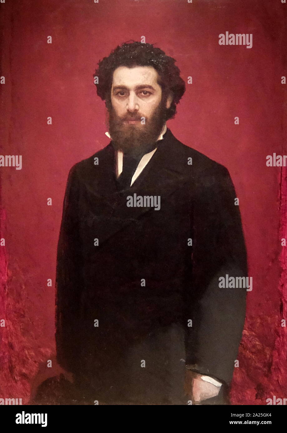 Portrait of Arkhip Kuindzhi by Ivan Kramskoi. Ivan Nikolaevich Kramskoi ...