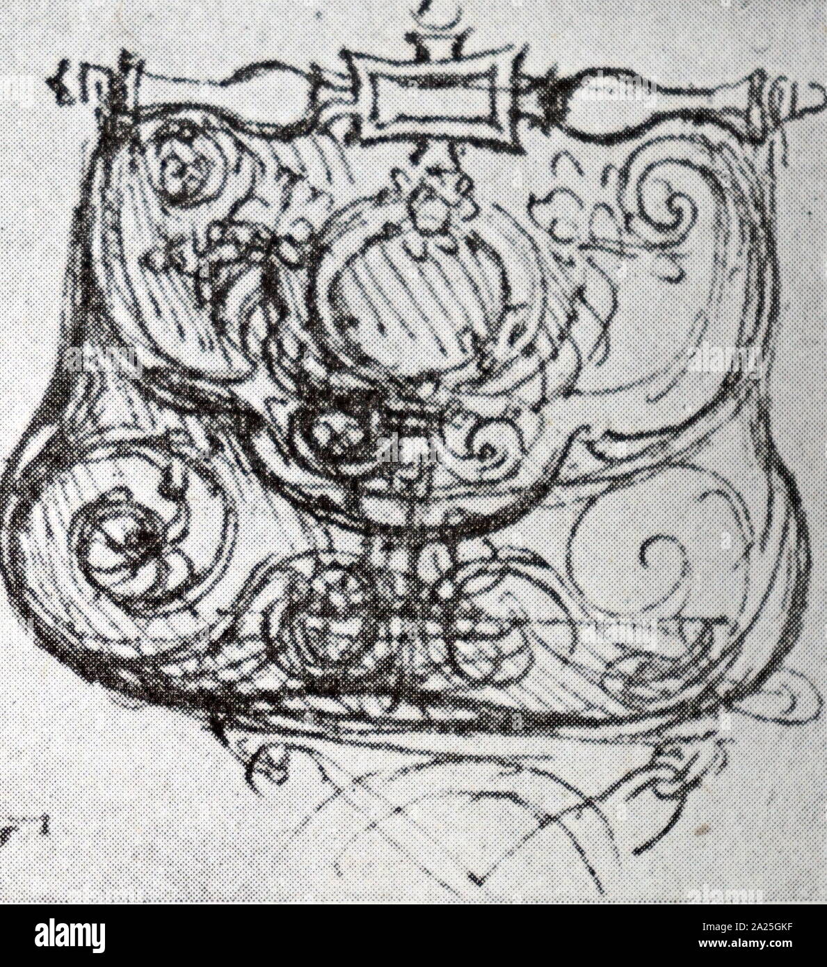 Design for a bag by Leonardo da Vinci. Leonardo di ser Piero da Vinci ...