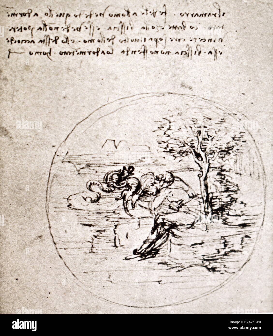 Allegory of the Lizard by Leonardo da Vinci. Leonardo di ser Piero da ...