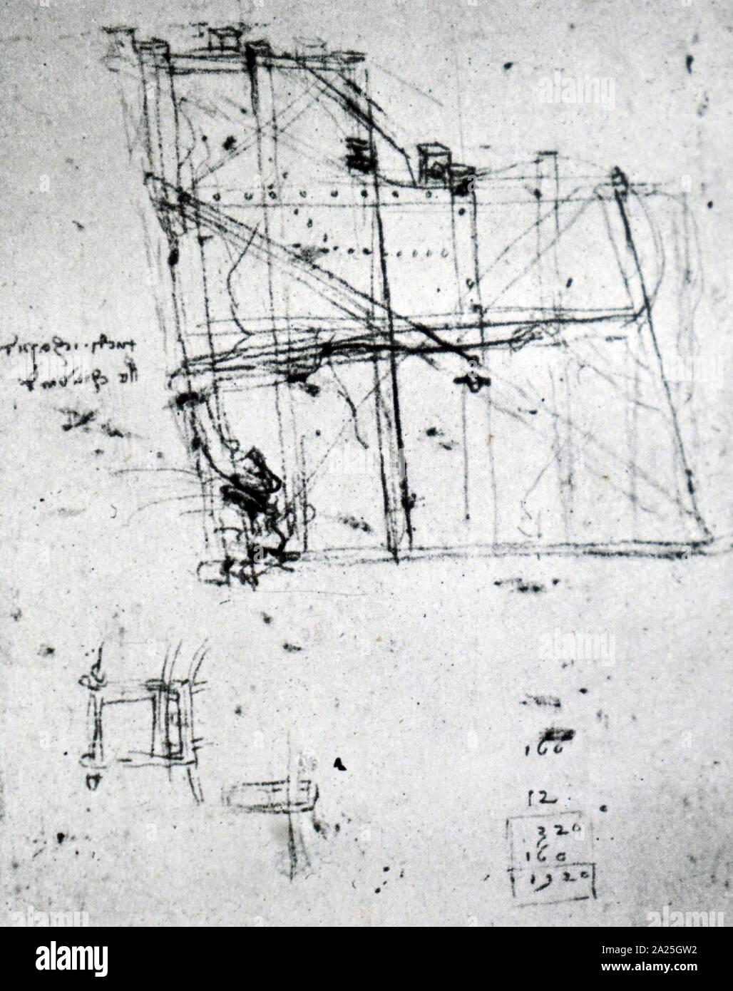 Sketch for the bronze horse of the Sforza Monument by Leonardo da Vinci ...