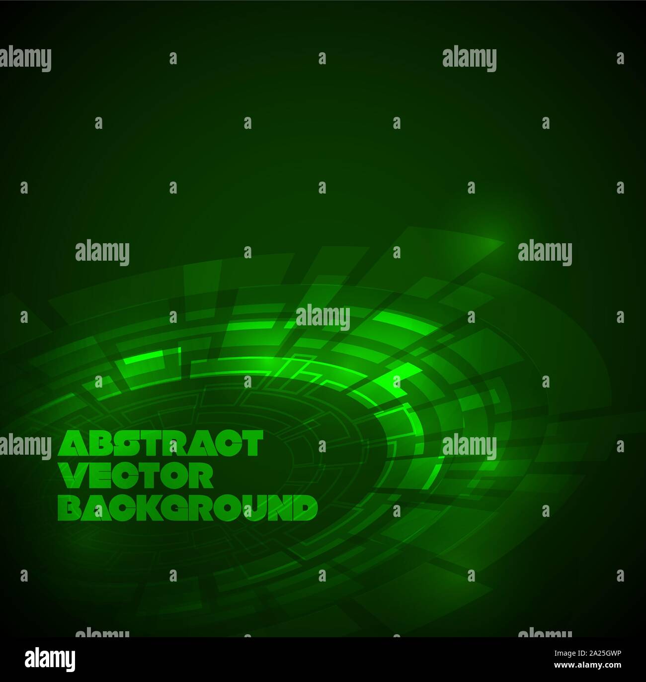 Abstract dark green technical background with place for your text Stock ...