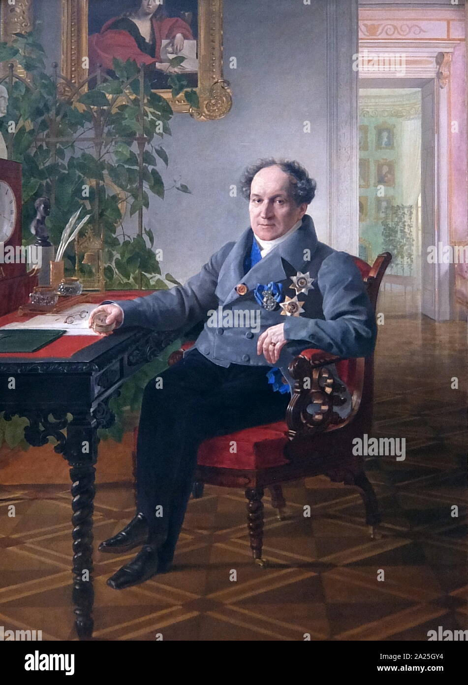 Portrait of A. N. Golitsyn by Karl Bryullov. Karl Pavlovich Bryullov ...