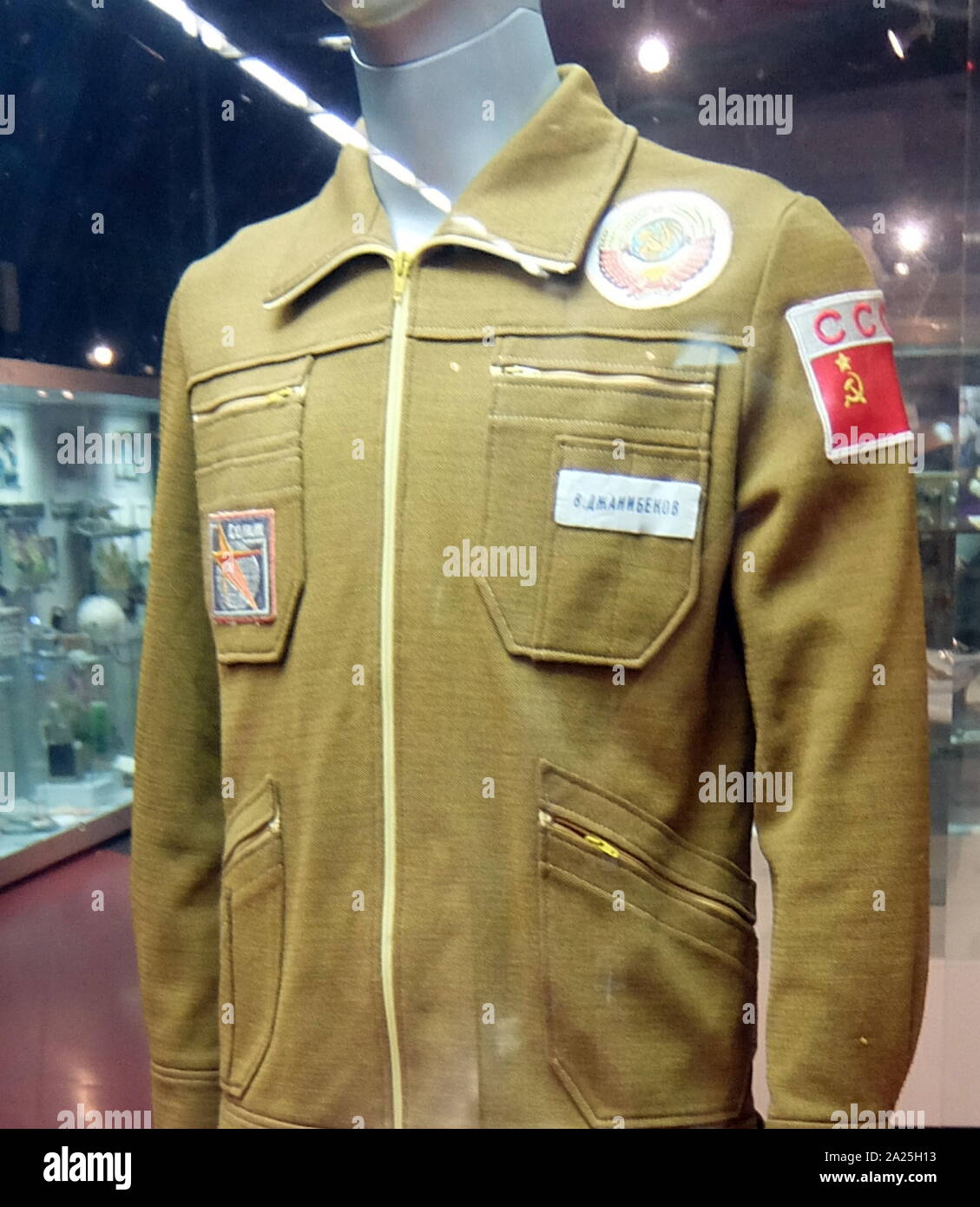 suit worn by soviet cosmonaut V.A. Janibekov as he worked at the Salyut ...