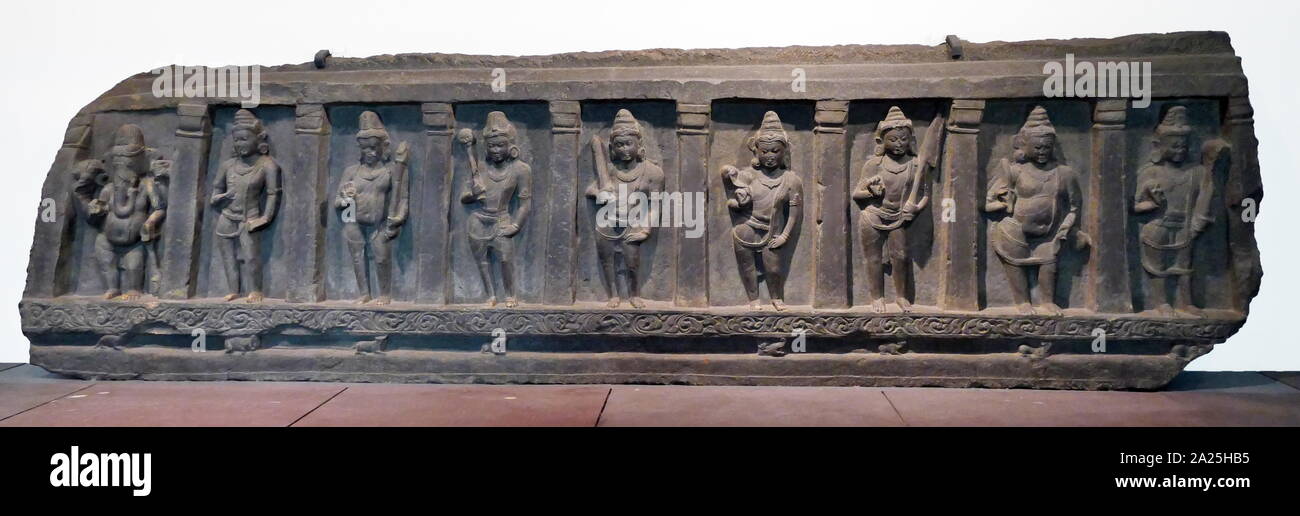 Lintel of Ganesha and the eight Dikpalas, Eastern India, 1000-1100 AD ...