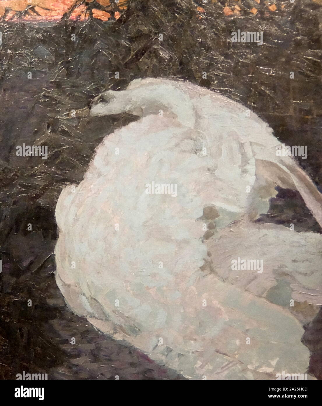 Painting titled 'Swan' by Mikhail Vrubel. Mikhail Aleksandrovich Vrubel ...