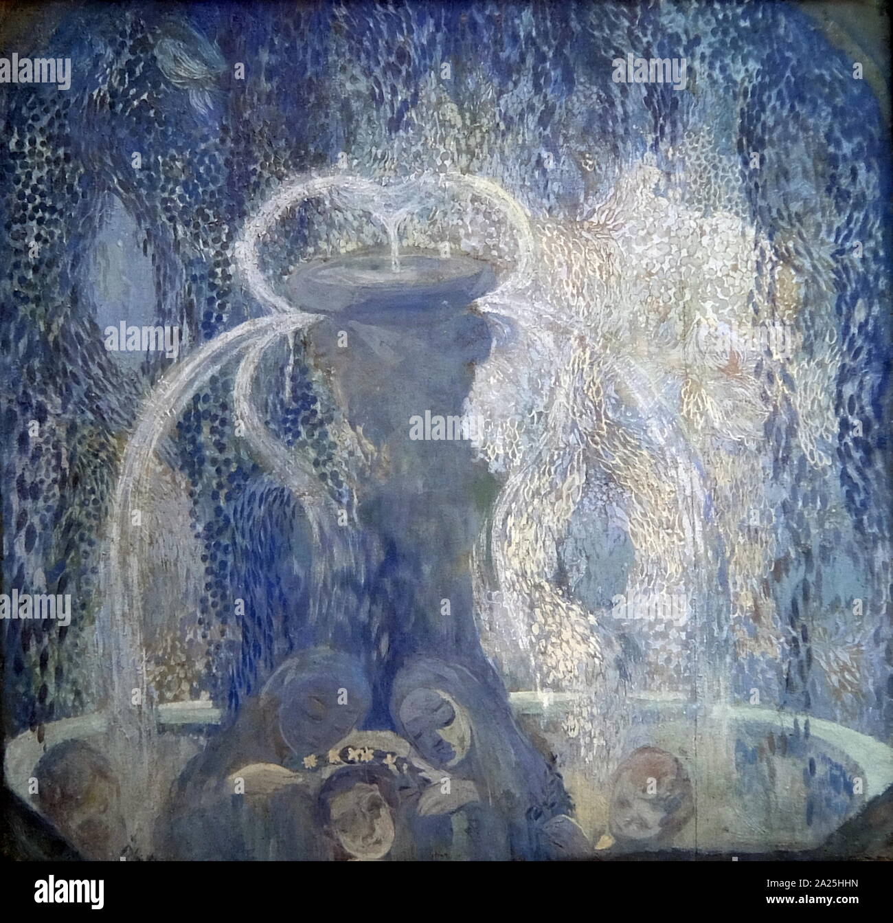 Painting titled 'Blue Fountain' by Pavel Kuznetsov. Pavel Varfolomevich Kuznetsov (1878-1968) a ...