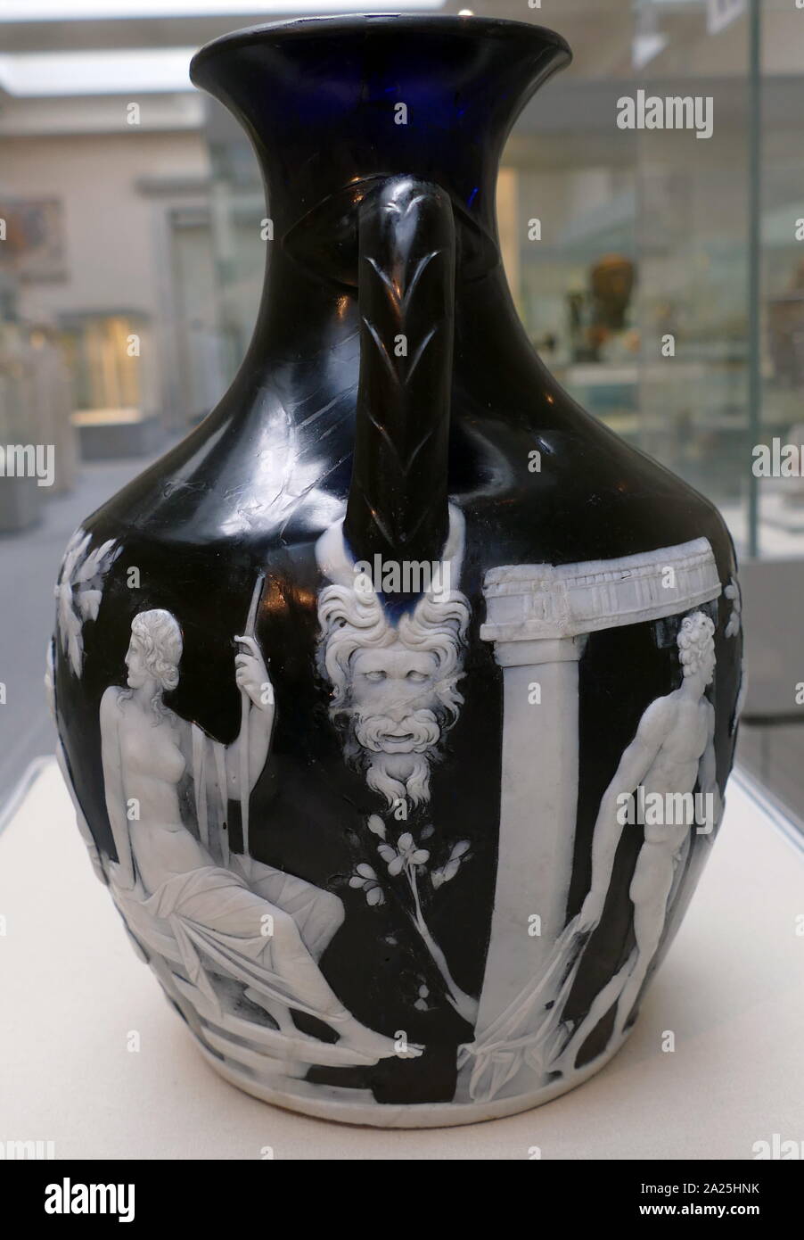 The Portland Vase, a Roman cameo glass vase, which is dated to between ...